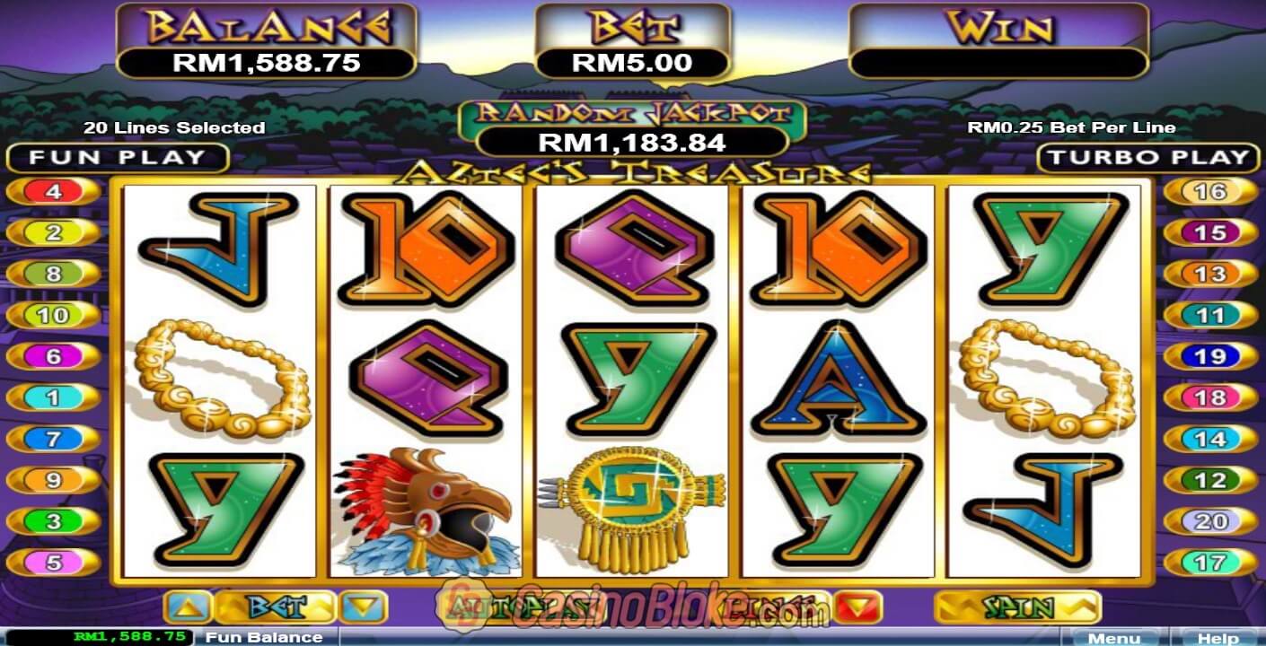 Aztec's Treasures Slot Game - Realtime Gaming - Review & Rating